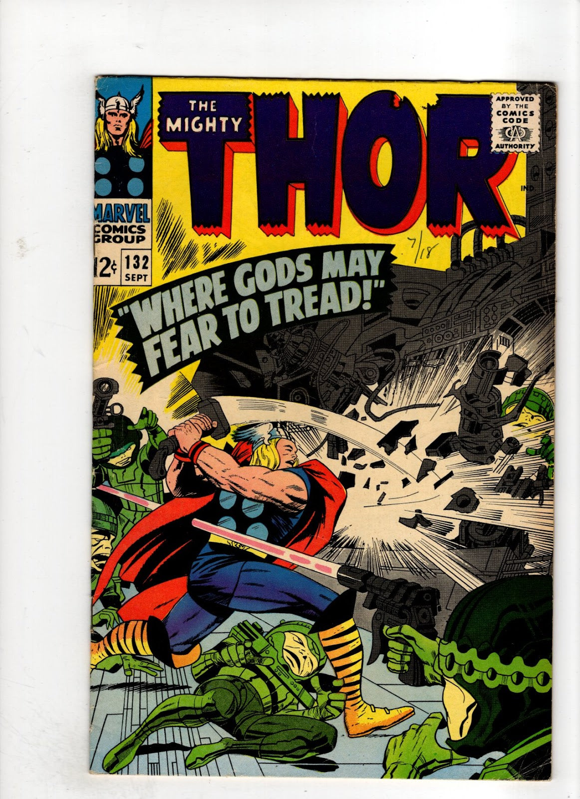 Thor, Vol. 1 #132 (1966) 1st cameo app. Ego the Living Planet Marvel ...