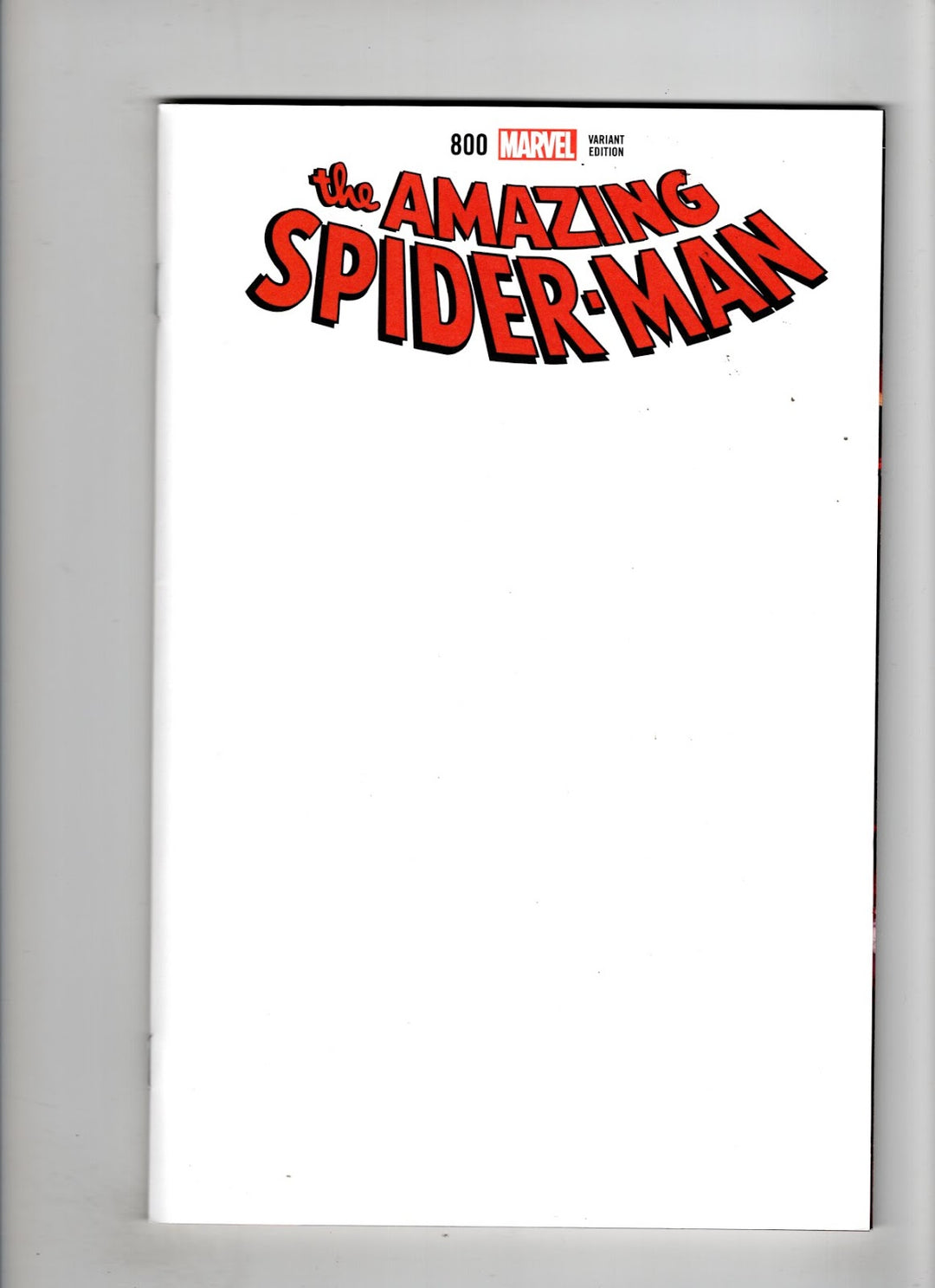 The Amazing Spider-Man, Vol. 4 #800 (2018) Blank Variant Marvel Comics ...